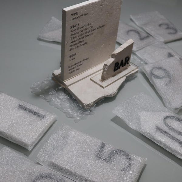 3D Marble Stone Table Numbers | Wedding Unique Signage | Custom Layered ...