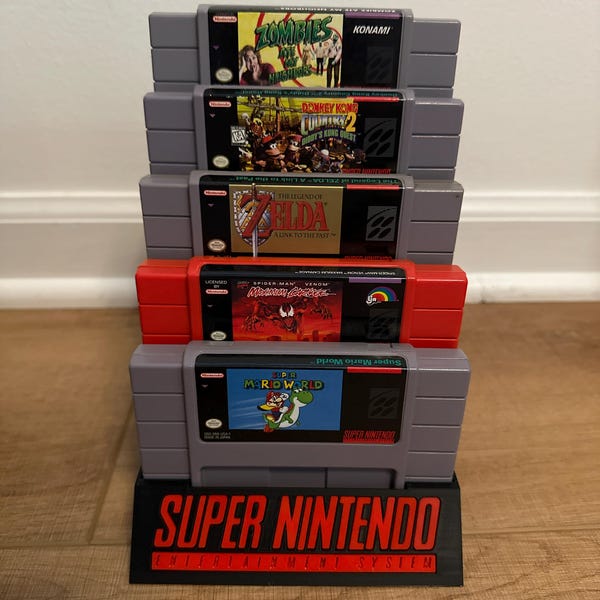 SNES Stacked Game Cartridge Display Stand - Etsy