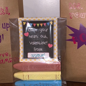 Printable Sidewalk Chalk Kids Class Valentine, Gender Neutral, Digital ...
