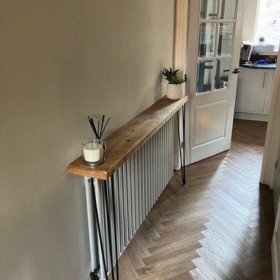 Omni Rustic Console Table With Black 3 Pin Hairpin Legs. hallway Table ...