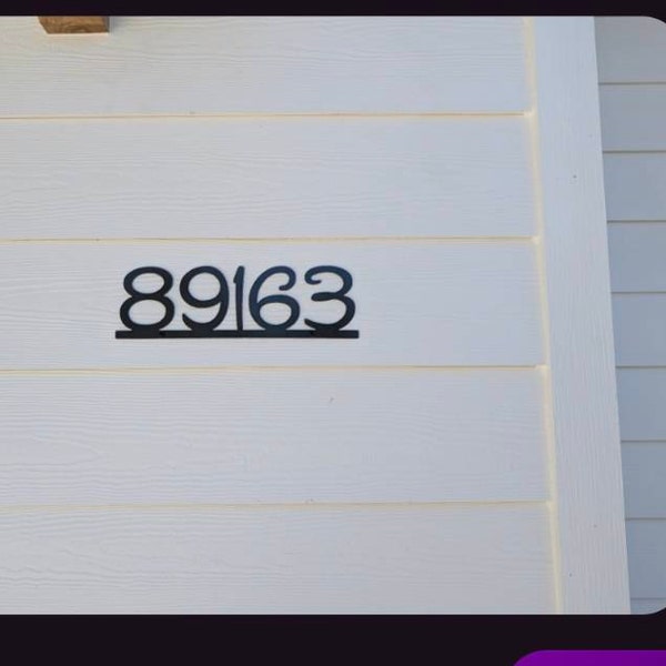 Mid Century Metal House Number Sign | Atomic House Numbers | Modern ...