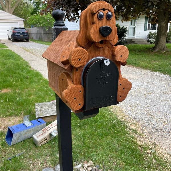 Dog Mailbox Amish Handmade Wooden Metal Insert USPS Approved - Etsy