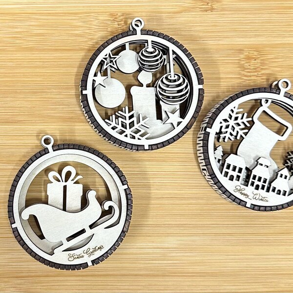 Christmas Balls Svg Laser Cutting Files, Christmas Tree Svg Craft ...