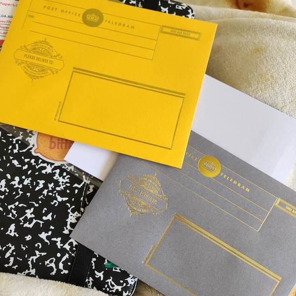Stationary Letter Set With Gold Foil A7 Envelopes and Writing Sheets ...