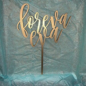 Foreva Eva Wedding Cake Topper, 6.5w Inches VERSION 2, Forever Topper ...