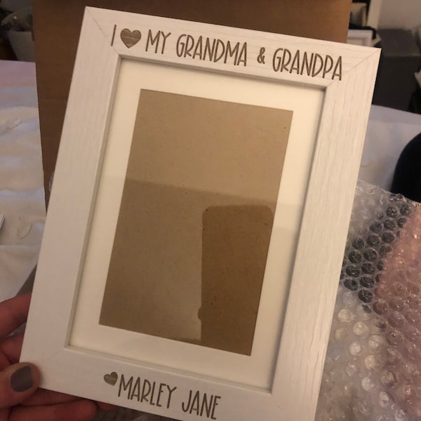 I Love My Grandpa Picture Frame, Engraved Picture Frame, Custom Gift to ...