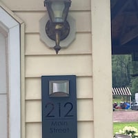 K Smart Sign Modern House Signs Plaque Door Number Street Glass Effect ...