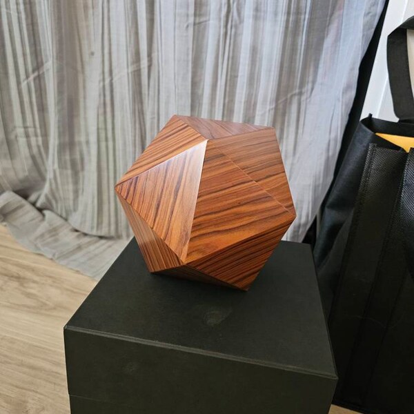 Modern Cremation Urn, Modern Urn, Lacquered Wood Box Urn, Rectangle Box ...
