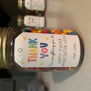 EDITABLE Teacher Appreciation Gift Tag, Staff Appreciation Gift Tag ...