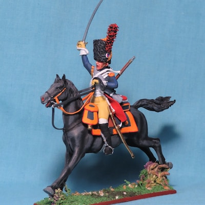 Napoleonic Red Lancers Figure, Painted Napoleonic Miniature 1/30 Scale ...
