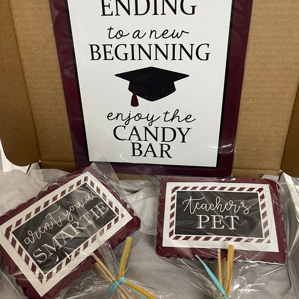 Graduation Candy Bar Signs, Graduation Party Sign, Graduation Party ...