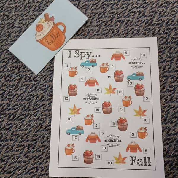 I Spy Fall Savings and Cash Envelope - Etsy
