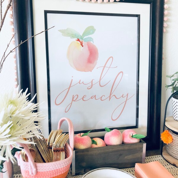 Just Peachy Printable - Watercolor Peach Print - Sweet as a Peach ...