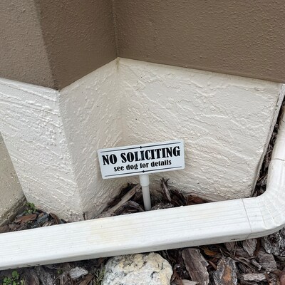 No Soliciting See Dog for Details No Soliciting Sign, Beware of Dog ...