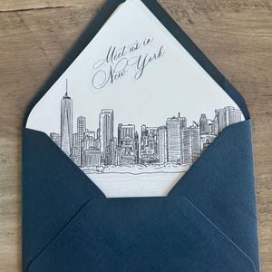 Printable Chicago Skyline Envelope Liner Template, Envelope Liner With ...