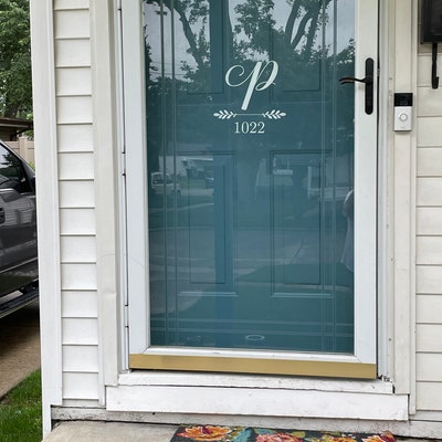 Front Door Decal 4 personalized Storm Door Decal-family Monogram-front ...