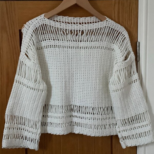 Snuggly Sofa Sweater, Crochet Pattern, English USA & Dutch, Hooded ...