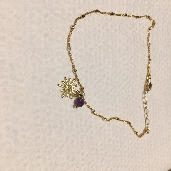 Dainty Gold Anklet, Boho Anklets for Women, Sun Anklet, Gold Anklets ...