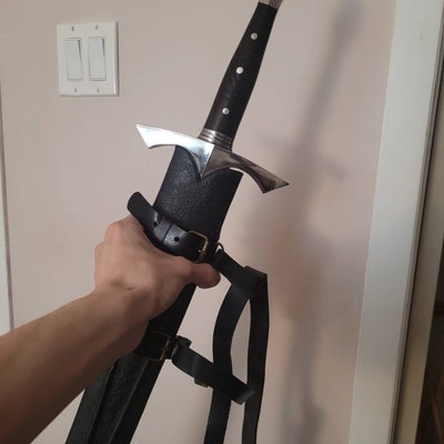 Big Falcata Sword With Straight Handle, Long Kukri Machete Handmade in ...