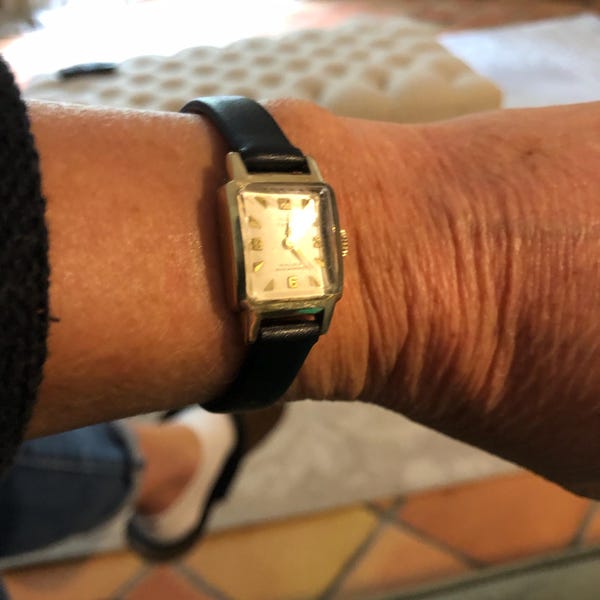 Stunning 1960 Vintage Swiss Ladies Wristwatch Mirus Golden Color Case ...