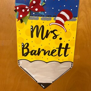 Personalized TEACHER PENCIL SIGN Name Plaque School Class Classroom ...