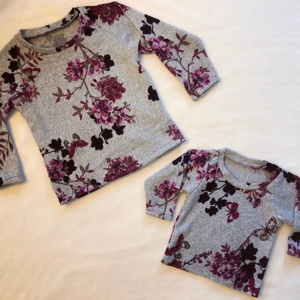 Raglan T-shirt Sewing Pattern PDF, Baby T-shirt Pattern, Kids Sewing ...