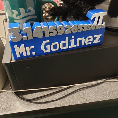 Math Pi Name Sign 3D Printed Name Plate Math Teacher Gift Math Gift ...