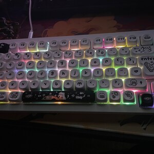 Happy Kitten Keycap Set, MOA Profile, Cute Art, PBT, Cherry MX Stem ...