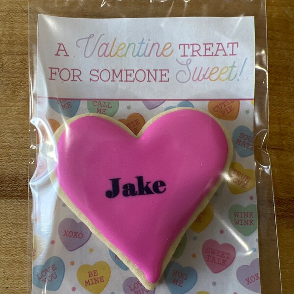 Instant Download Valentine's Day Mini Cookie Card, Printable Candy ...