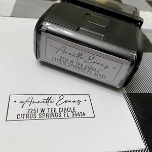 Name and Address Stamp Custom Self-Inking Stamp Self Ink | Etsy