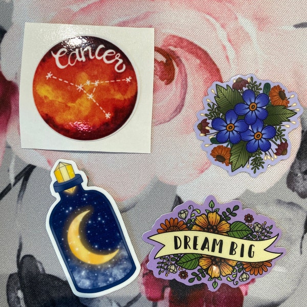 Dream Big Sticker | Stickers for Hydroflask | Laptop Stickers | Flower ...