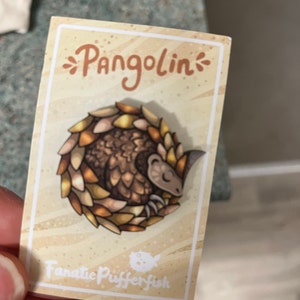 Pangolin Wooden Pin Animal Pins - Etsy