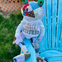 Stuffed Frog PDF Sewing Pattern & Tutorial Stuffed Animals Plush Toys ...