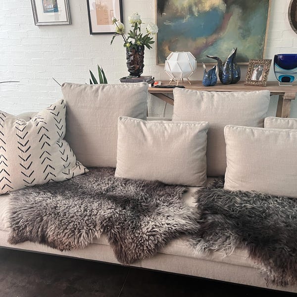 Natural Sheepskin Tanned Handmade Sheepskin.curly Sheepskin.genuine ...