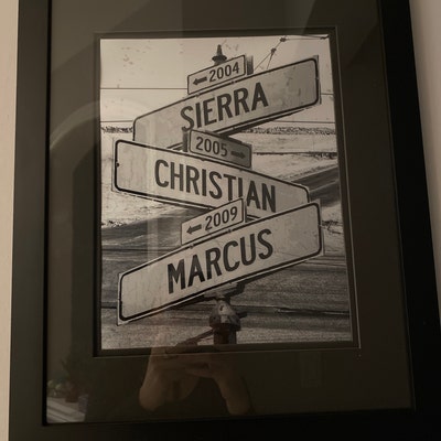 Personalized Intersection Street Sign Digital File 5 Names/dates DIY ...