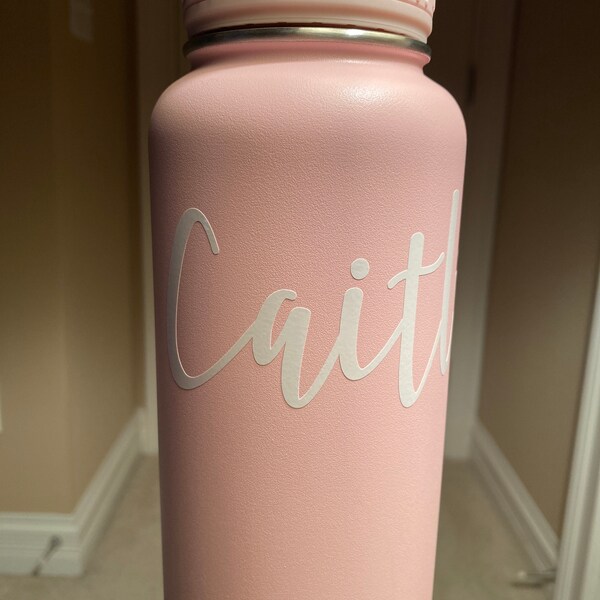 Custom Name Vinyl Decal for Flask Water Bottle - Etsy