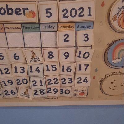 Printable Calendar for Kids Montessori Homeschool Preschool Calendar ...