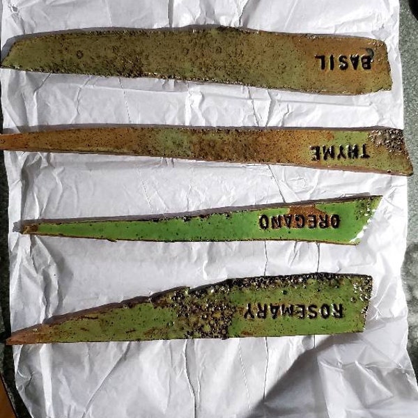 Garden Markers, Herb Stakes, Fruit & Vegetable Labels - Handmade ...