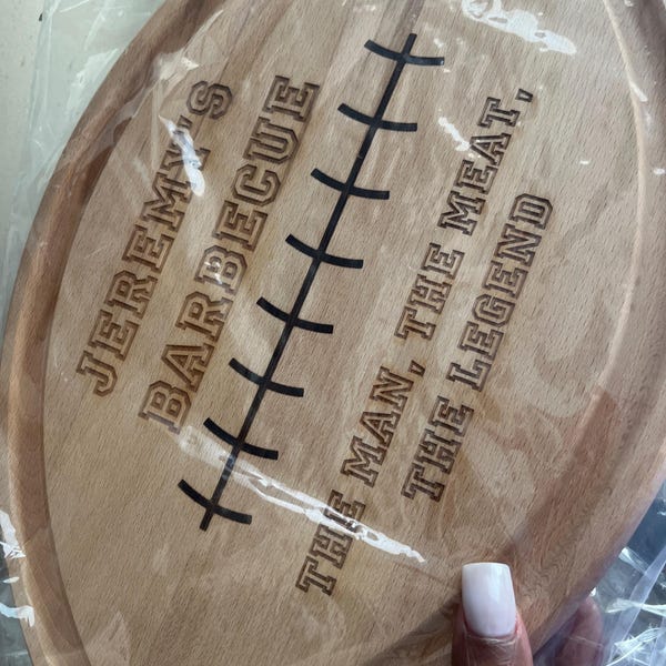 Personalized Football Shaped Cutting Board, Sports Gifts for Him ...