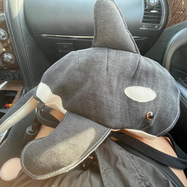 Megalodon XXL Denim Whaleshark Backpack Lightwash Jeans Whale Shark Bag ...