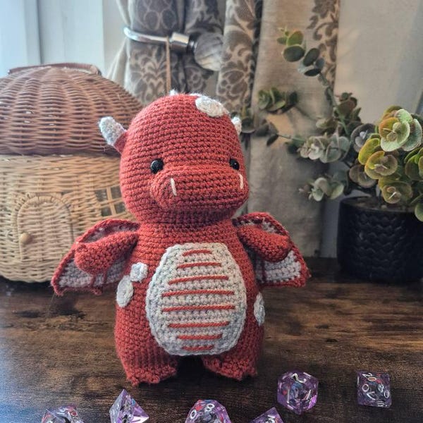 Dragon Knight | PDF Crochet Amigurumi Pattern | Fantasy Plushie With ...