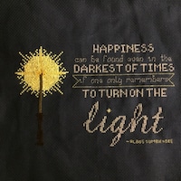 Dumbledore Turn on the Light cross Stitch PATTERN DOWNLOAD - Etsy Canada