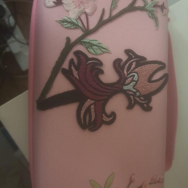 Gorgeous Pink Cherry Blossom Patch, Flower, Iron on Patch, Embroidered Patch, Applique, Iron on ...