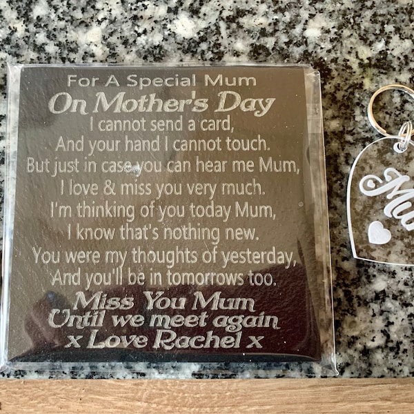 Special Mum Personalised Mother's Day Memorial Plaque Slate Nan Grave ...