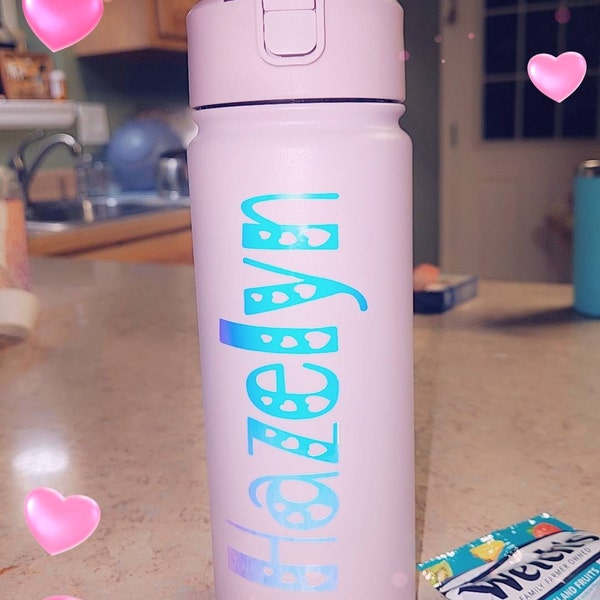 Neon Rainbow Name Decal/custom Decals/yeti Cooler Decal Stickers/custom ...