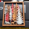 Layered Forest Design for Laser Cutting 2 Separate Designs 4 Panels ...