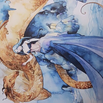 Poppies Watercolor Art Print, Fantasy Art, Fae Art, Nature Art Print ...