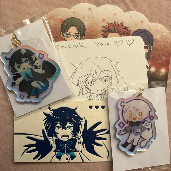 Yuma, Makoto, Shinigami, Halara, RAIN CODE Acrylic Charms Figure 7cmh ...