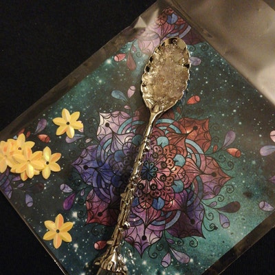 Amethyst Witch Spoon Crystal Spoon Wicca Pagan Altar Spoon Herbal Spoon ...