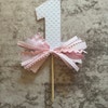 Gingham Number Cake Topper Gingham Number Cake Topper With Ribbons ...
